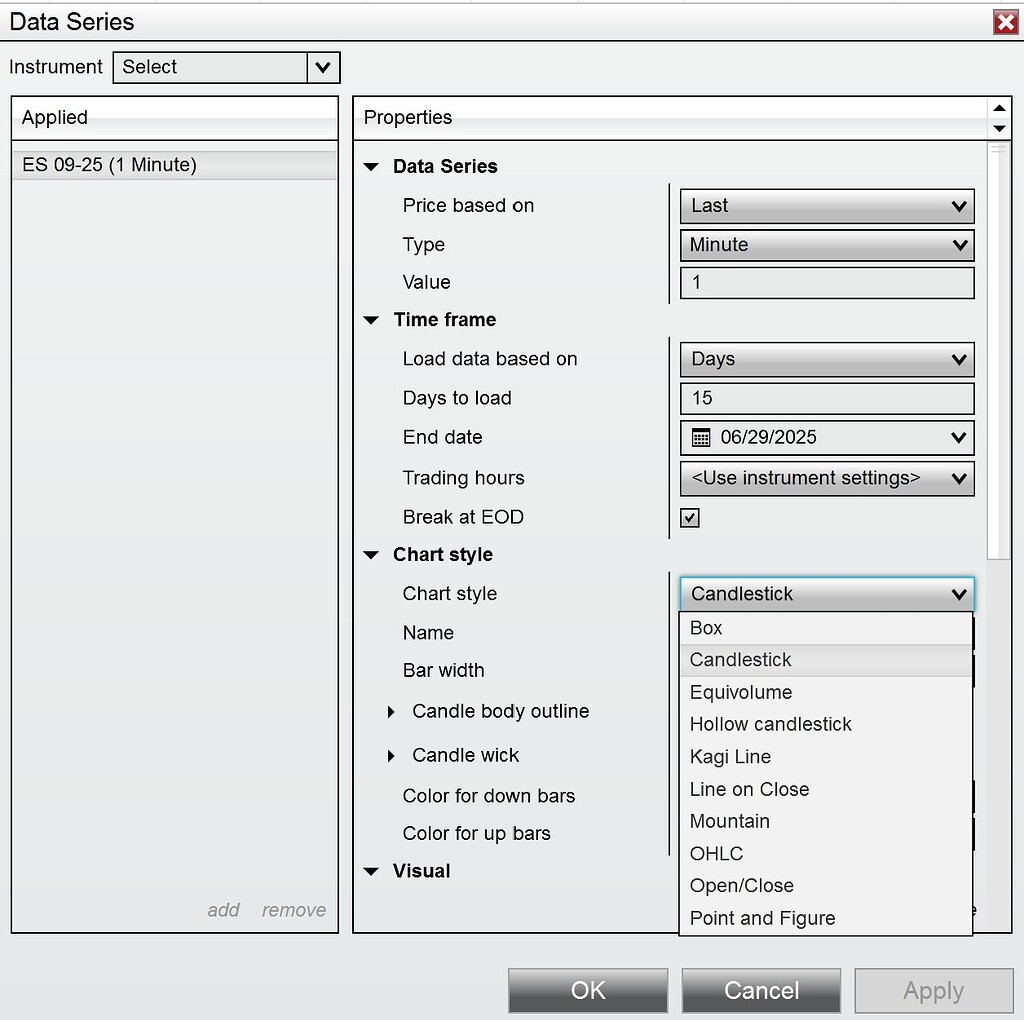 Volumetric Bar Chart not Available - Desktop SDK - Chart Components ...
