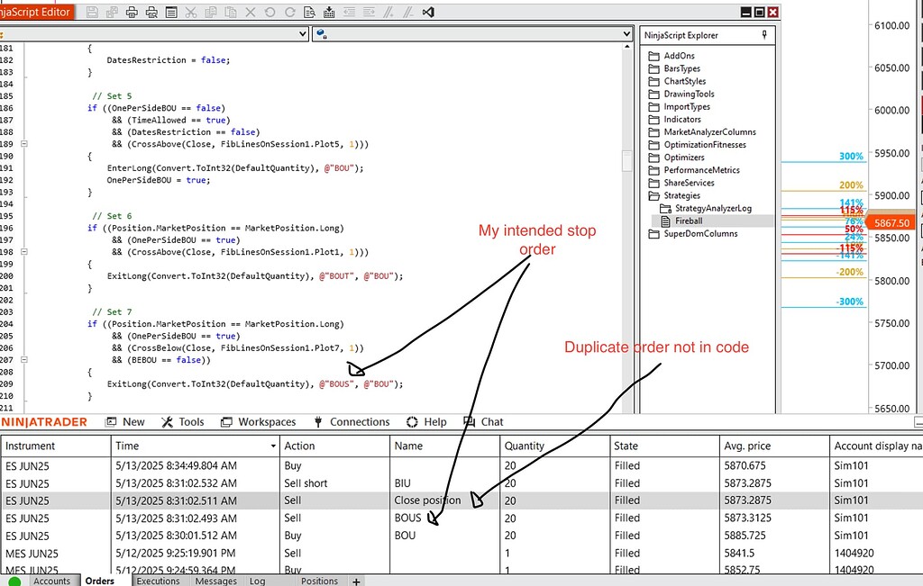 NinjaTrader duplicating orders in strategy - Desktop SDK - Strategies - NinjaTrader Community Forum